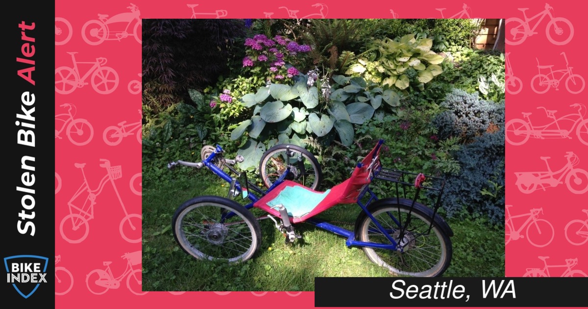 Stolen Greenspeed Greenspeed tricycle