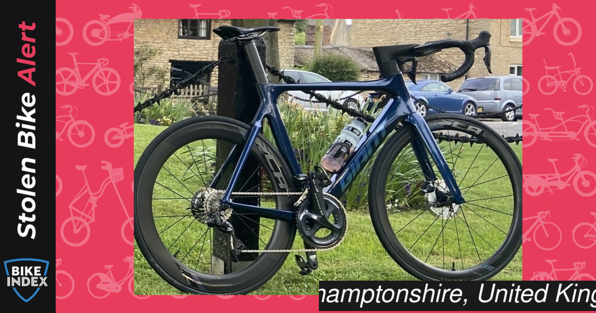 Stolen 2020 Giant Propel Advanced Pro 1 Disc ML Metalli...