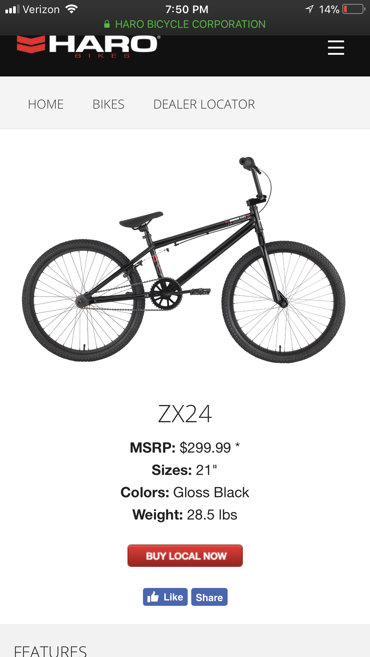 2015 Haro ZX24