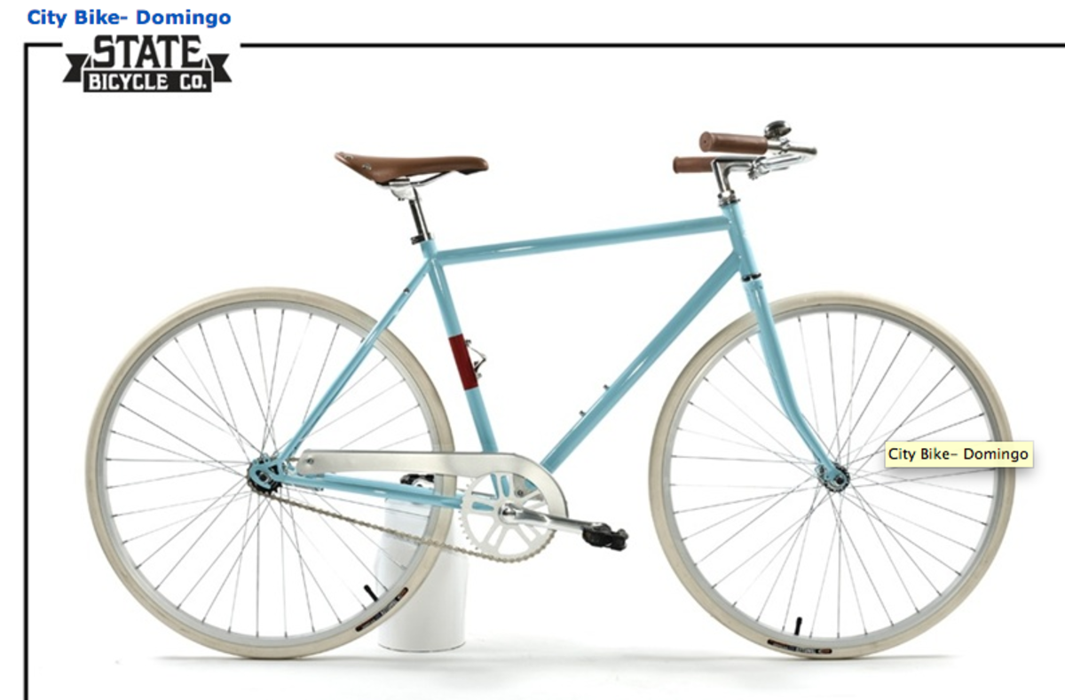 2013 State Bicycle Co. Size 52 Steel diamond frame