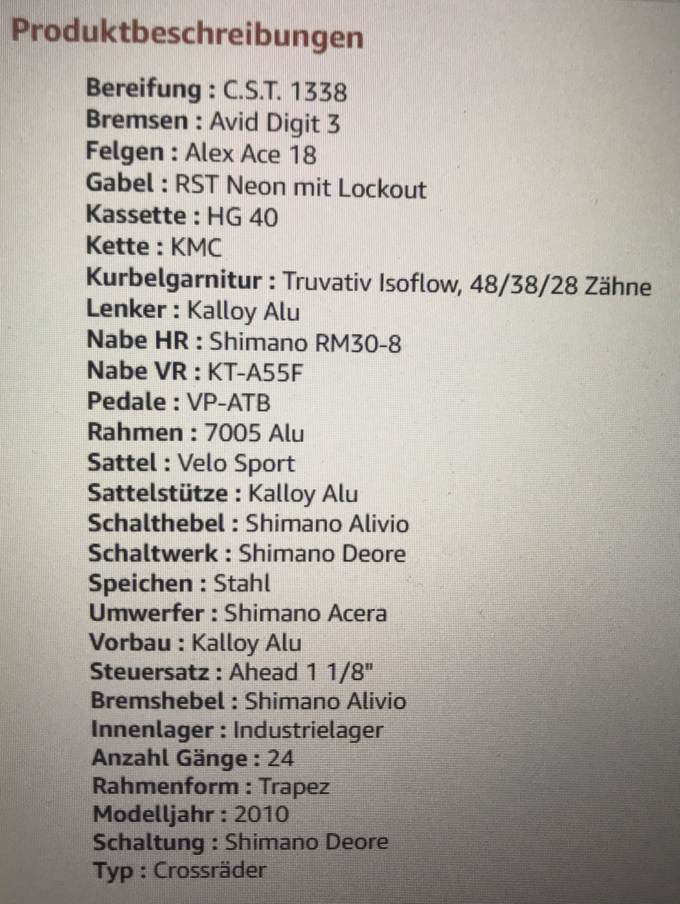 Other DHM Cross SE Lady