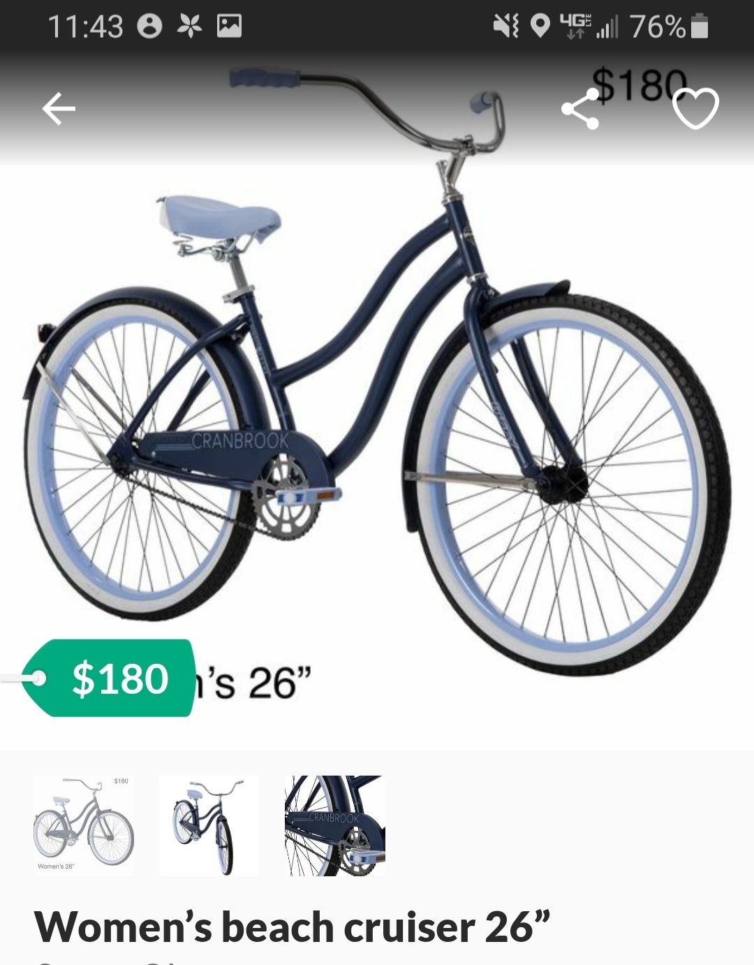 2020 Huffy Cranbrook Beach Cruiser