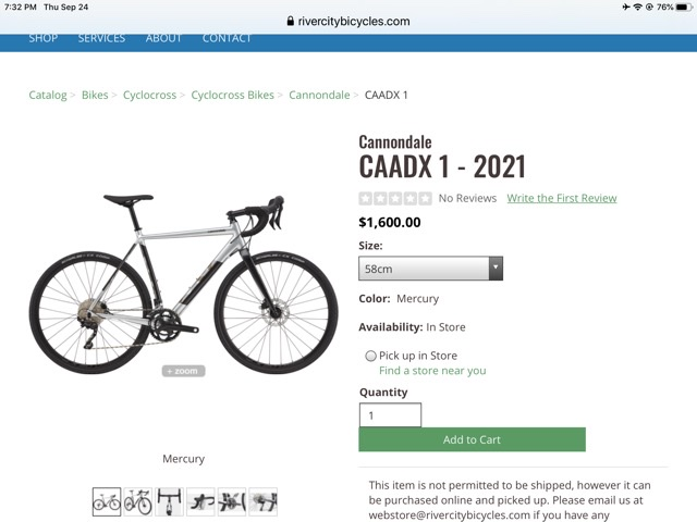 2021 Cannondale CAAD X 1
