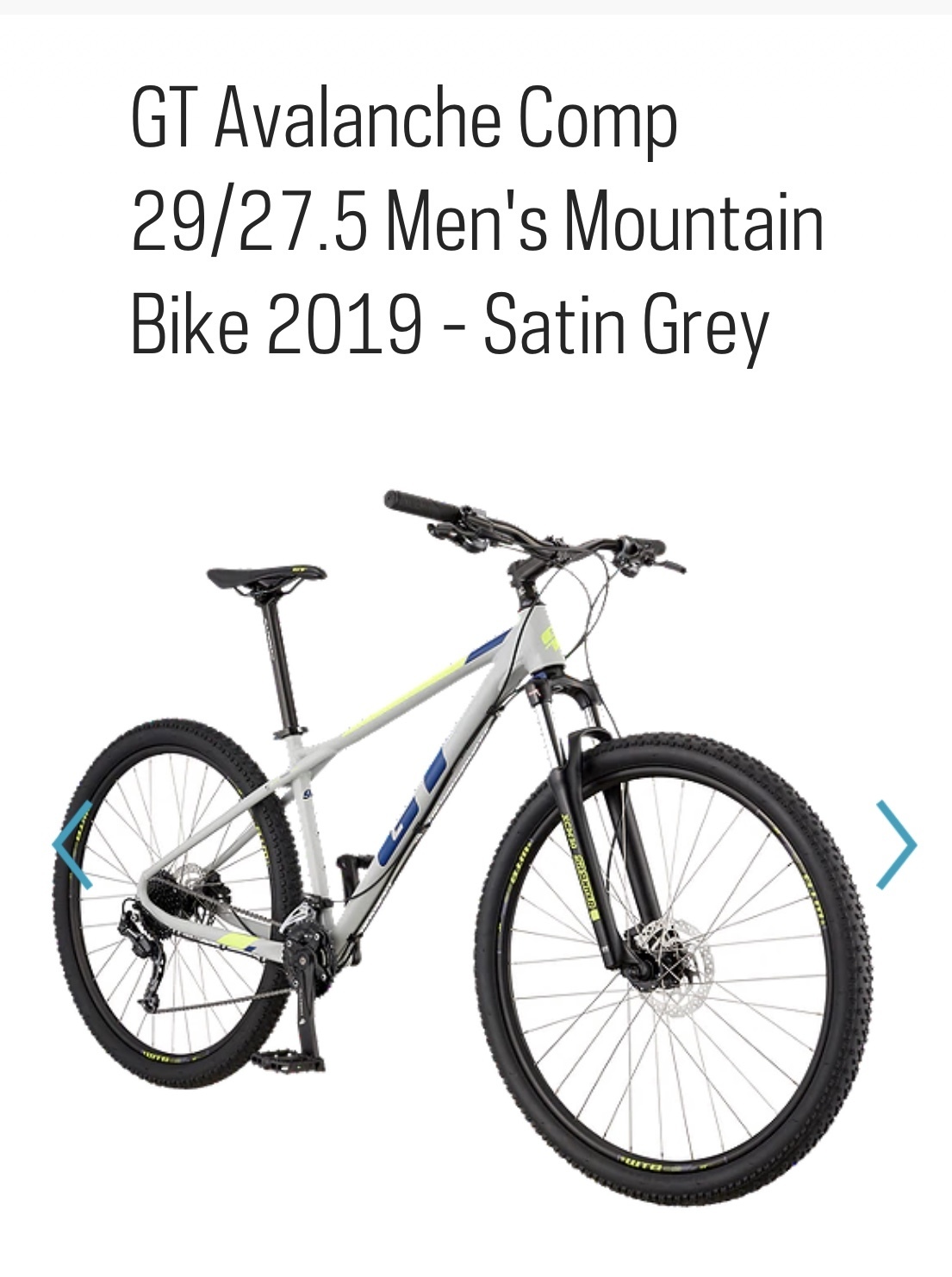 2019 GT Bicycles Avalanche comp mountain bike