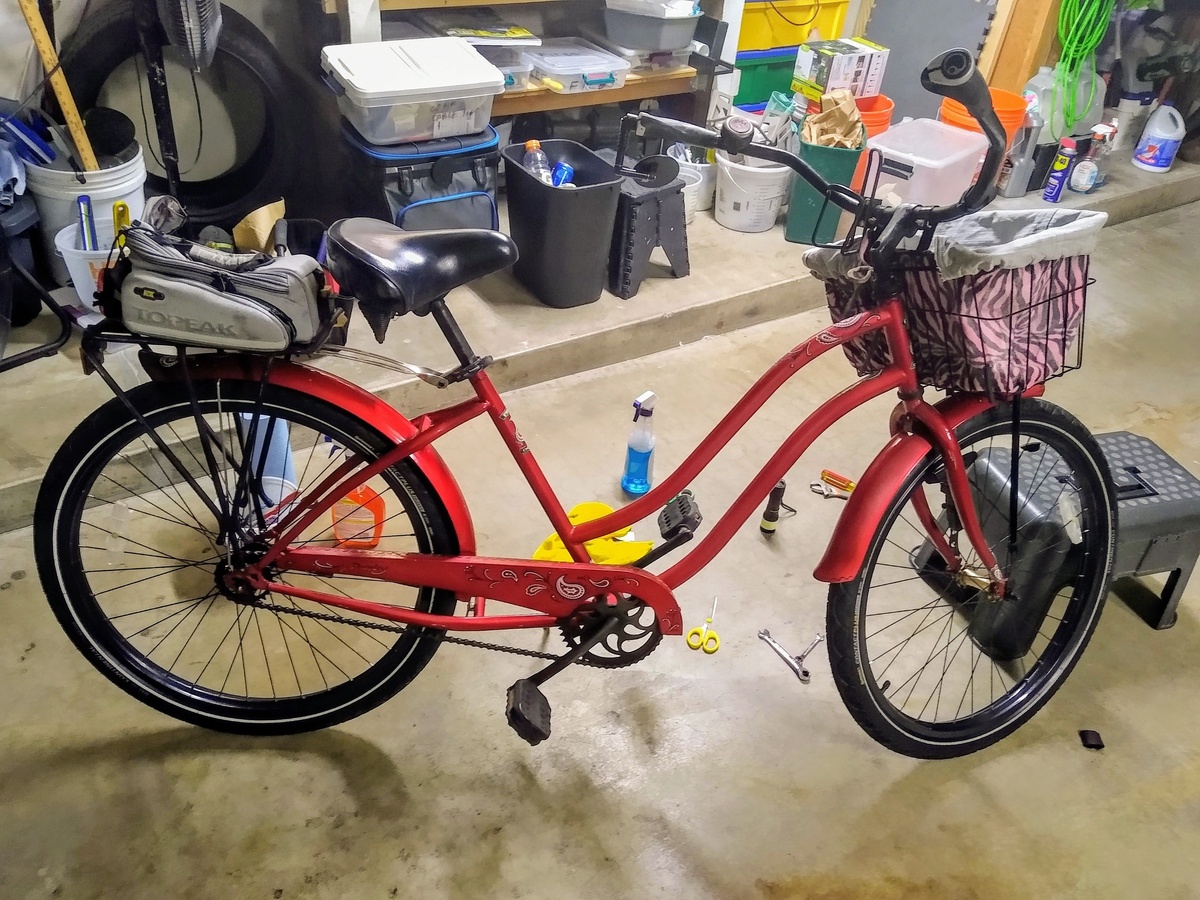 2010 Phat Cycles 26 inch Paisley Ladies Cruiser, singl...