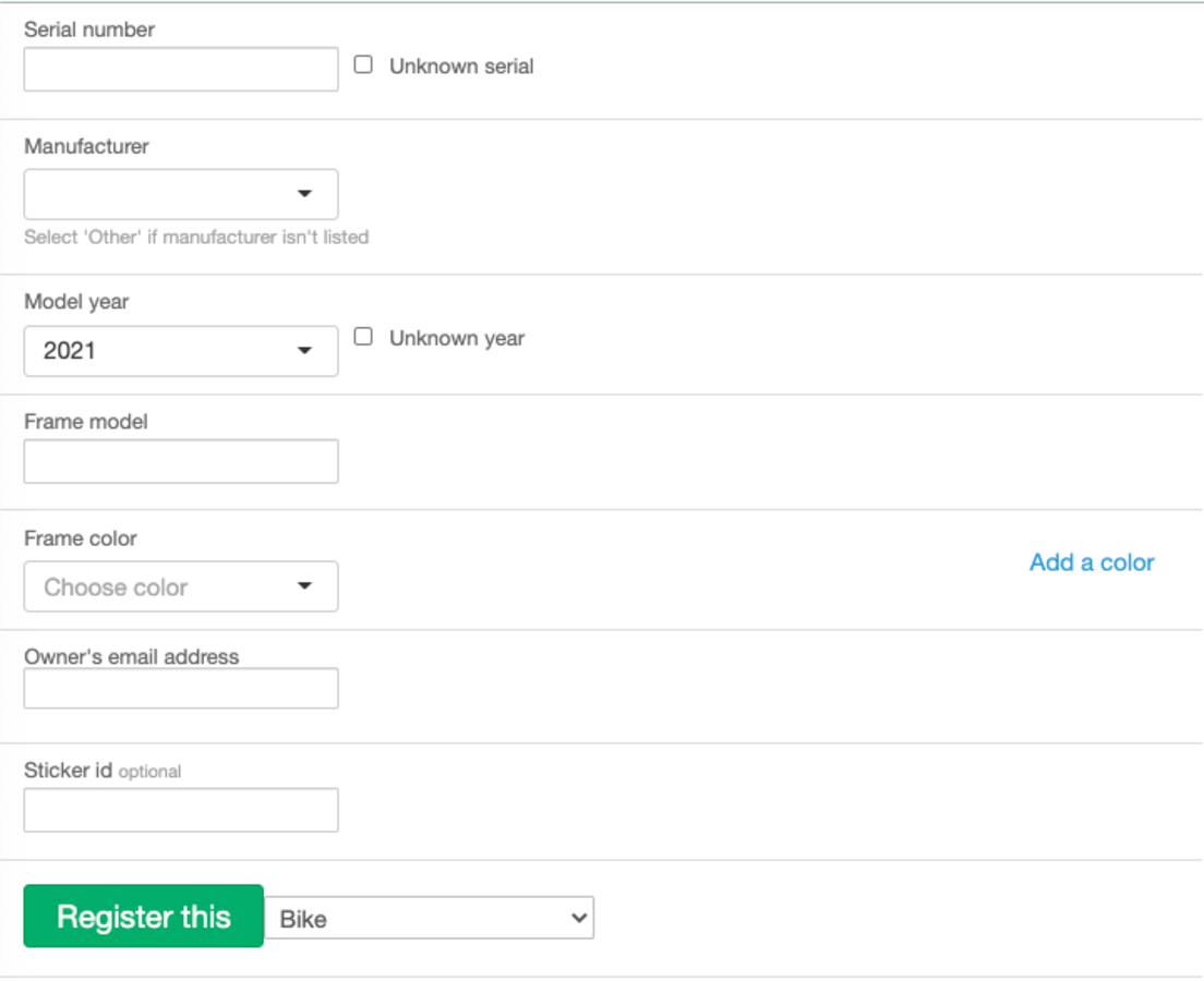 Embed a Bike Index registration form on your website