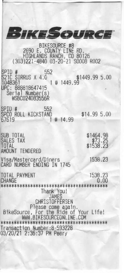 2021 Specialized Sirrus X 4.0