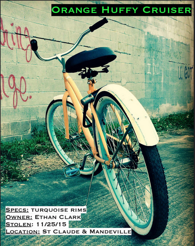 Stolen Huffy Cruiser