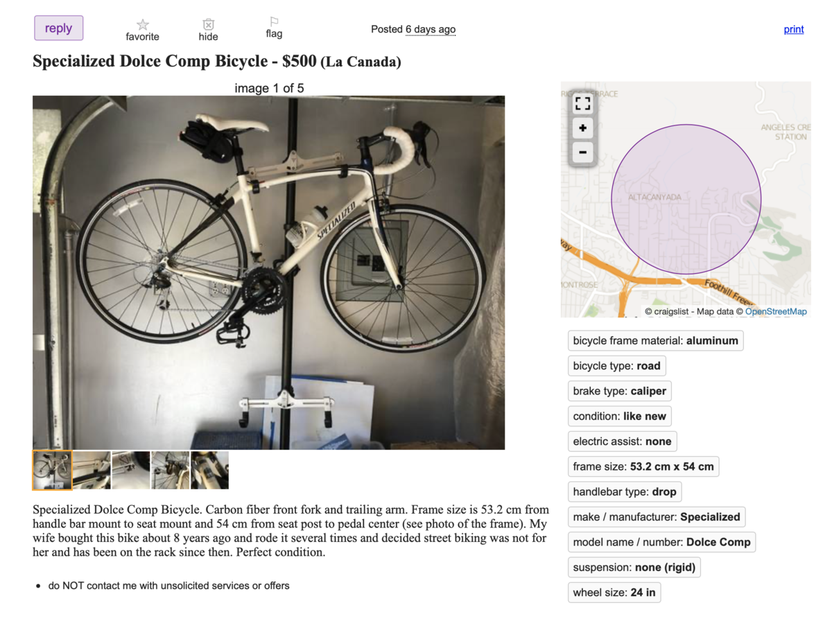 2012 Specialized Dolce Comp Compact