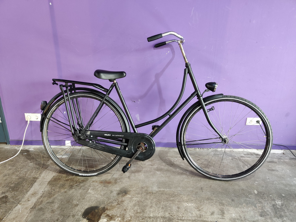 No brand Smooth black omafiets