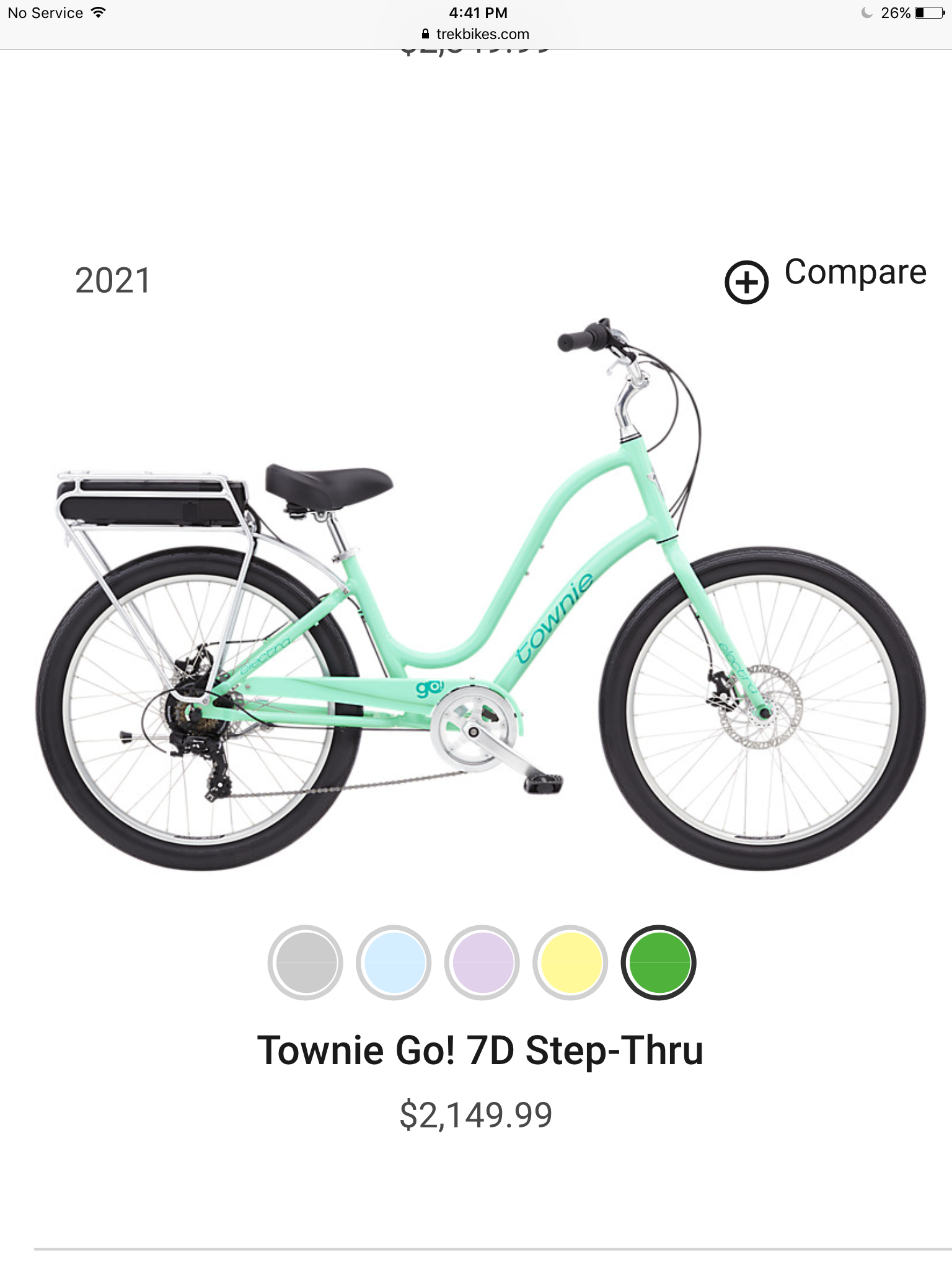 2020 Trek Townie Go 7D Step Thru EBike