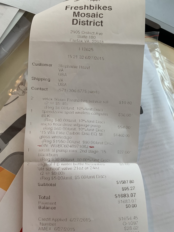 2015 Specialized Vita Elite Carbon Disc EQ