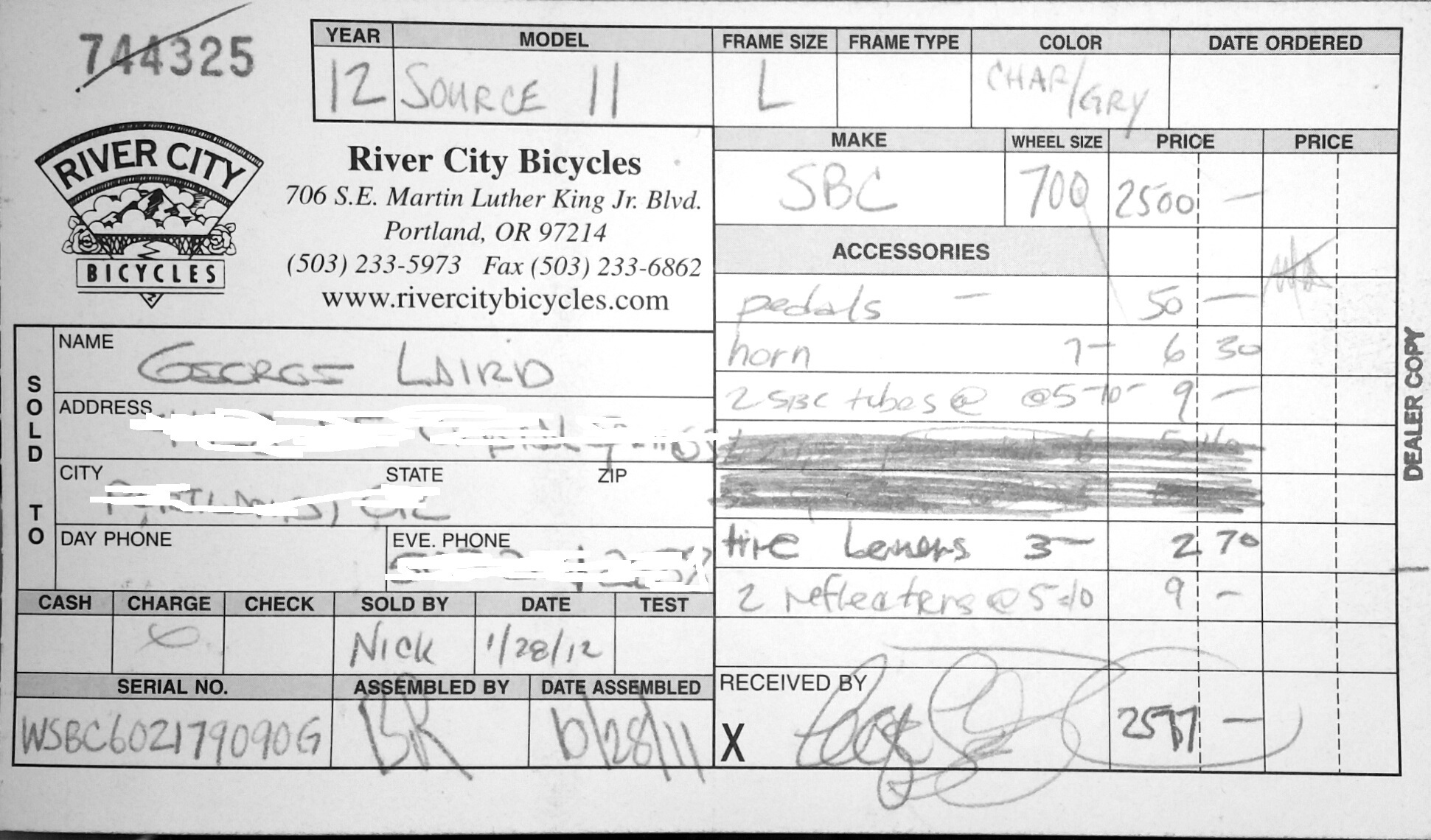 Stolen 2012 Specialized Source Eleven