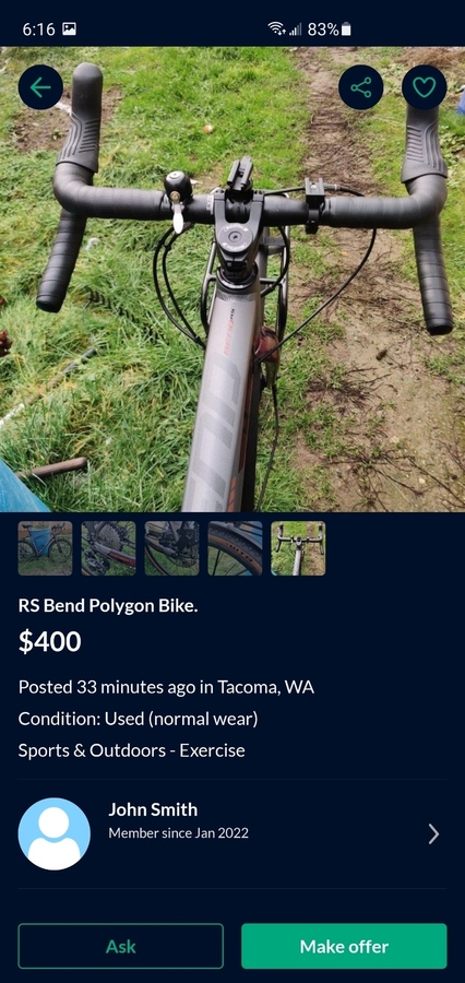 Stolen 2021 Polygon Bend R5