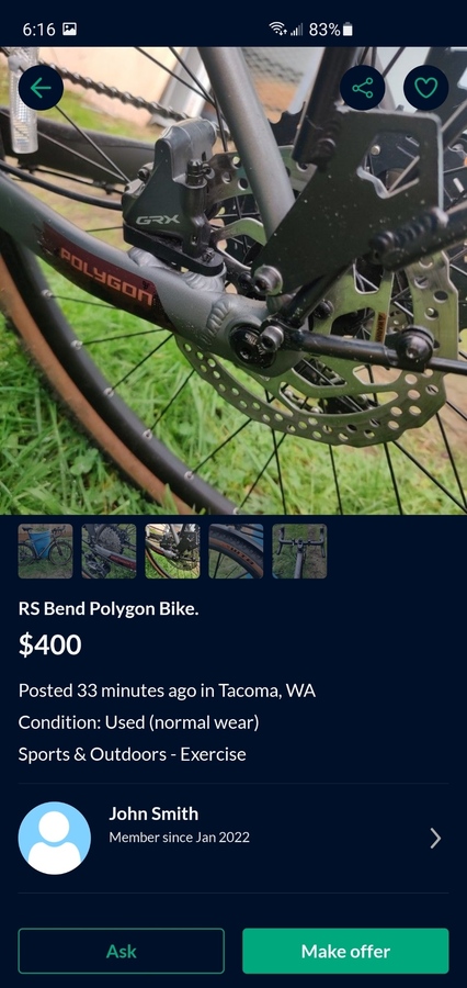 Stolen 2021 Polygon Bend R5