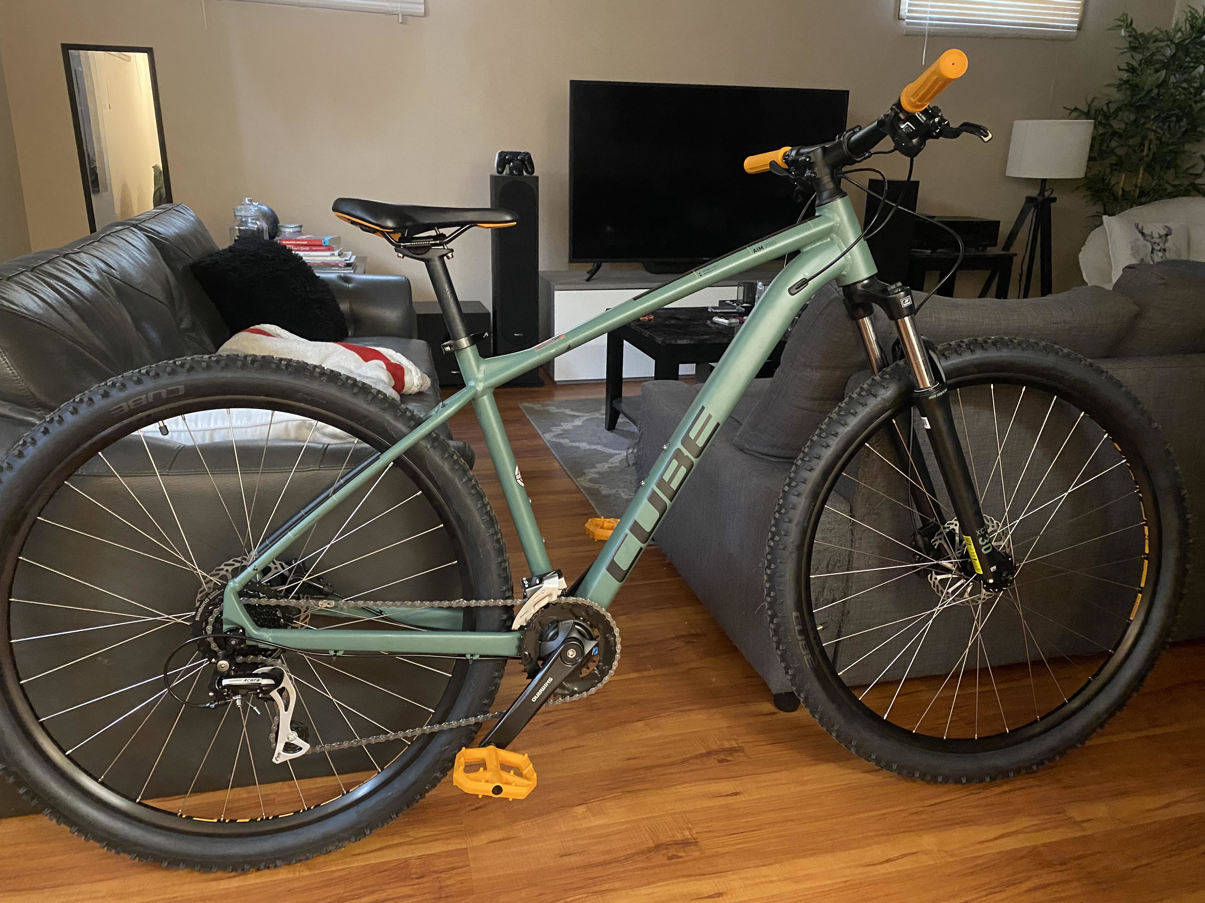 2022 Cube Aim Pro 29 Large Olive/Orange