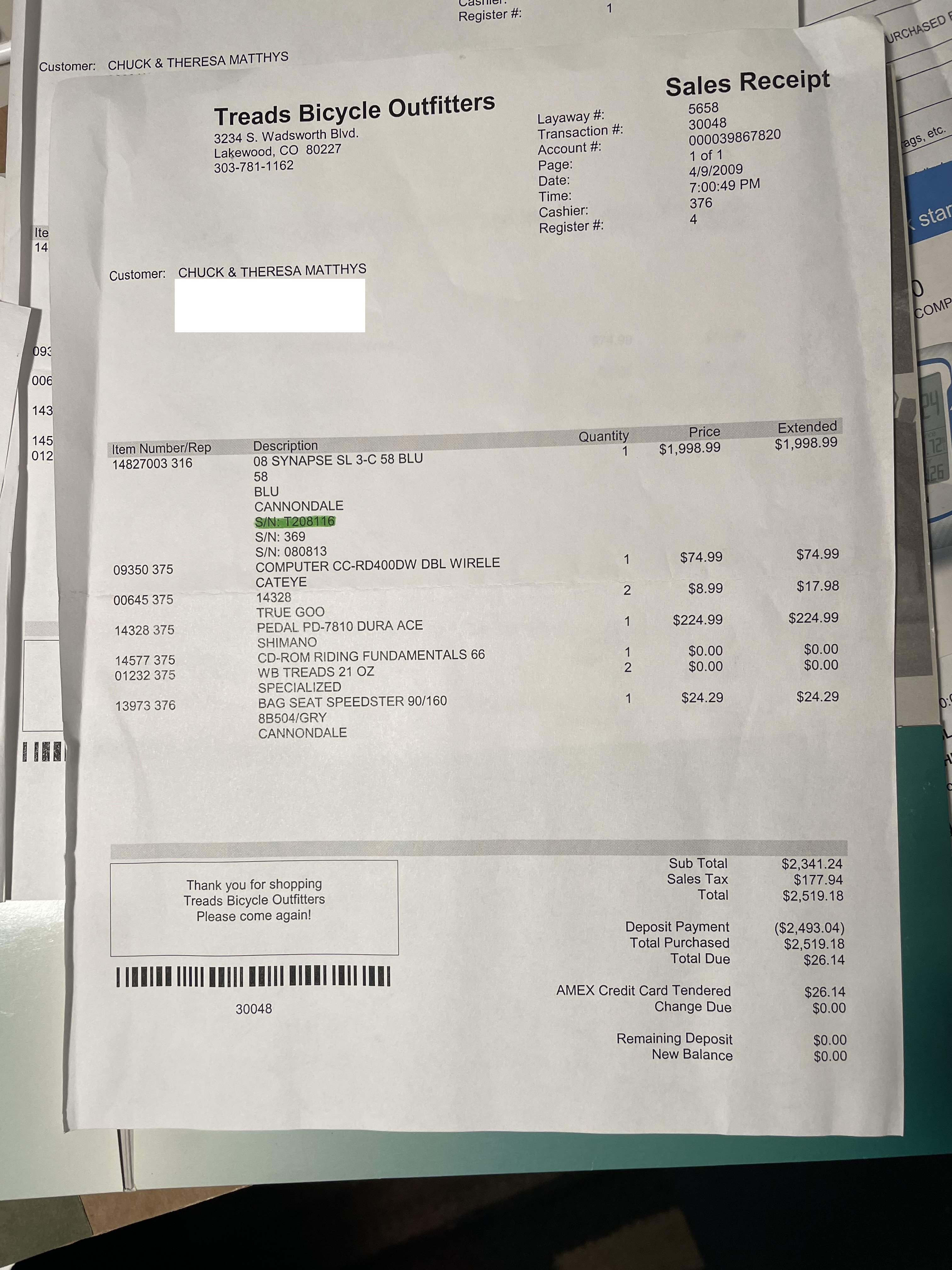 2008 Cannondale Synapse