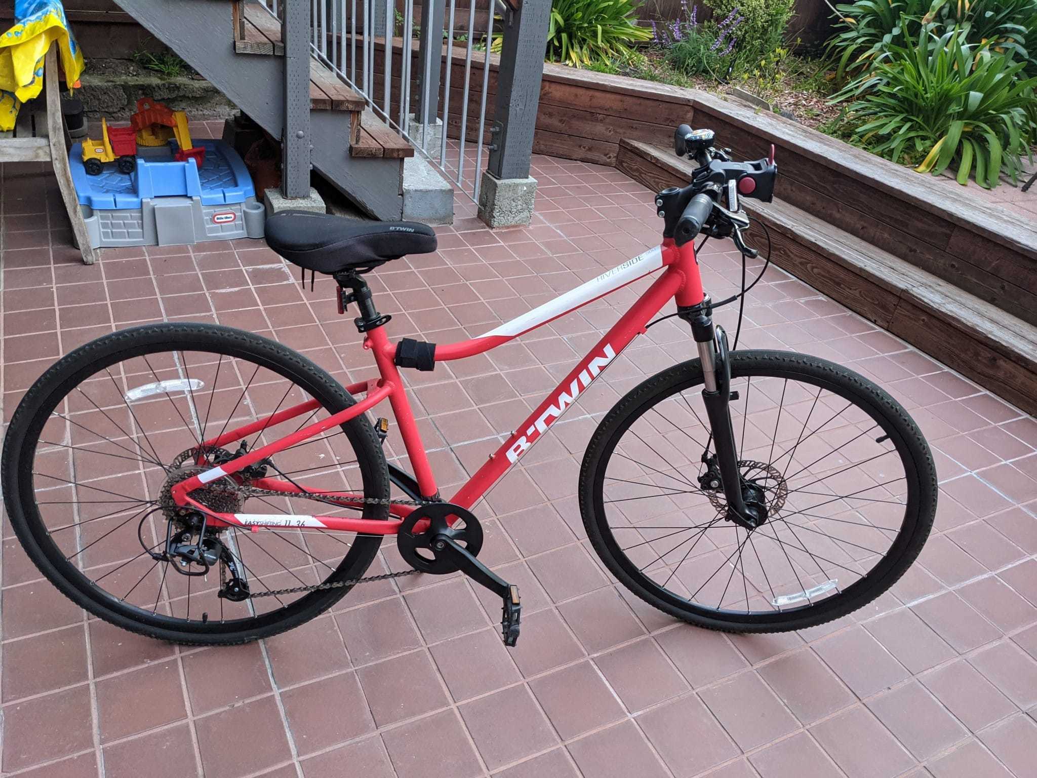 Stolen 2020 Decathlon HYBRID BIKE RIVERSIDE 500 - FLUO RED ...