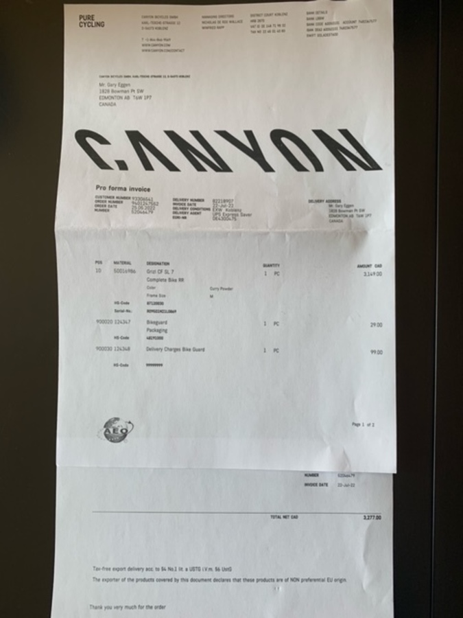 2022 Canyon bicycles Grizl CF SL 7