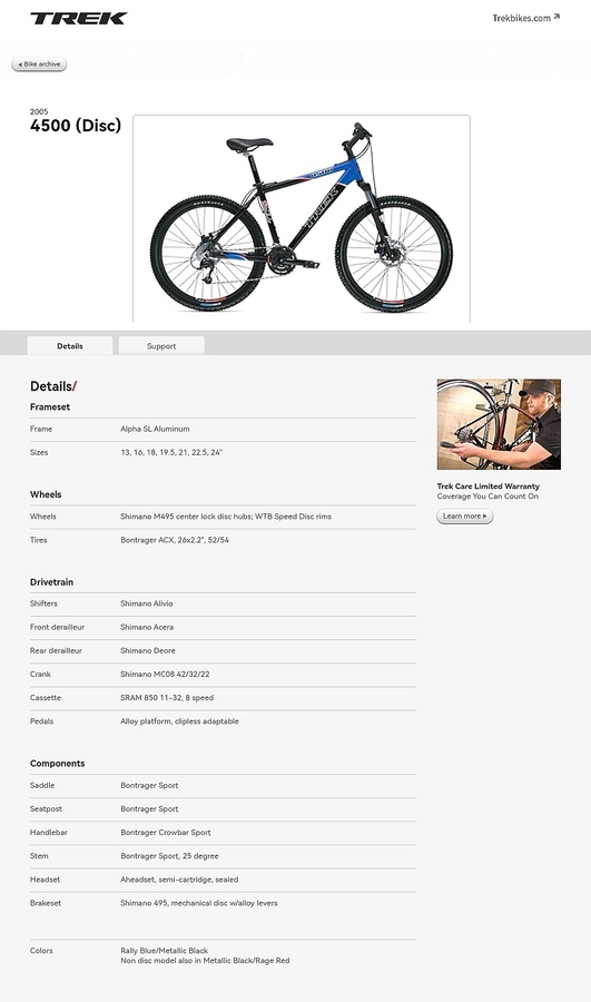 Stolen 2005 Trek 4500