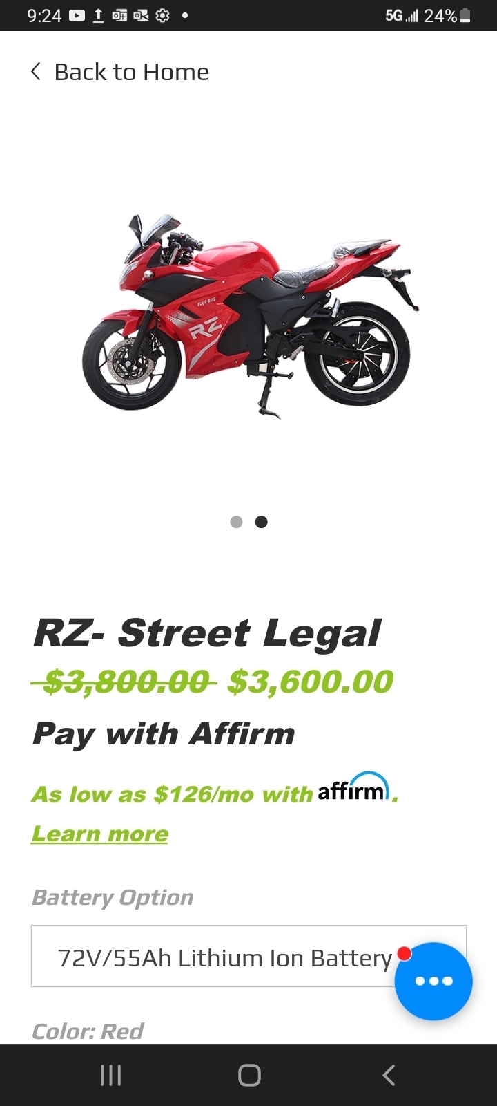 2021 Flybikes RZ Street e-scooter