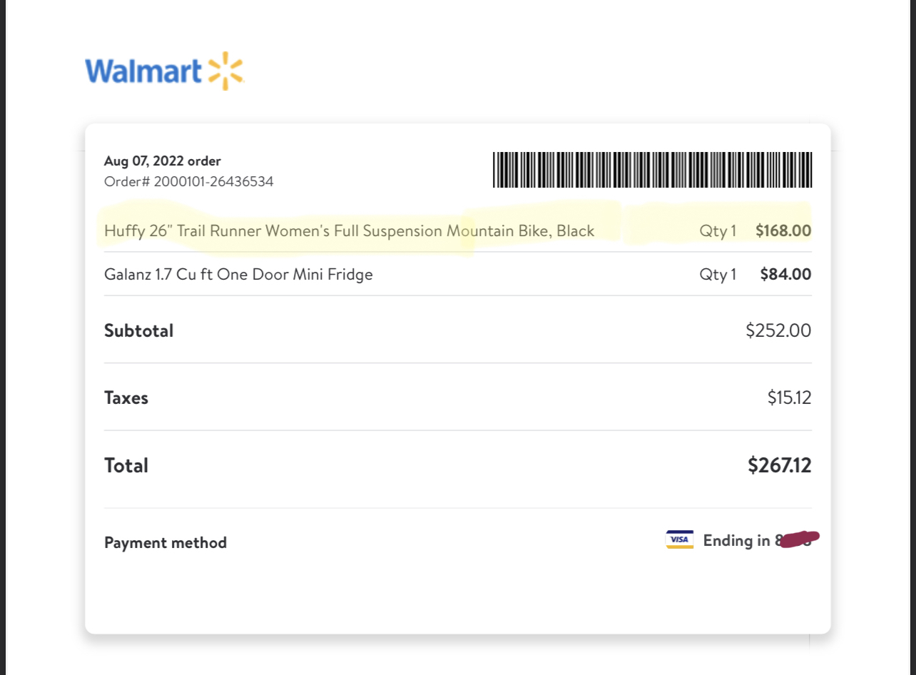 Huffy Black and Teal with the word “Huffy”