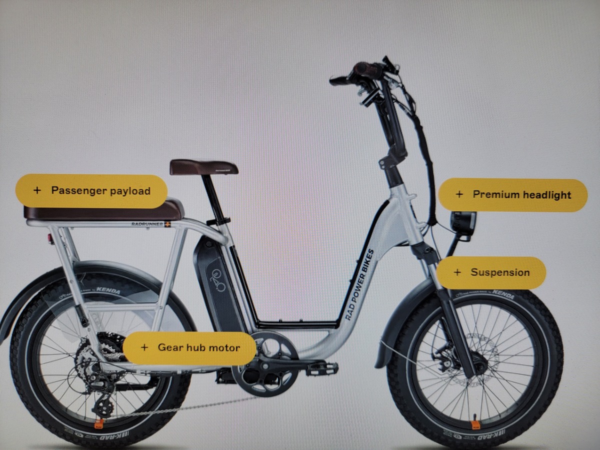 Rad Power Bikes Rad runner electric cargo bike rear