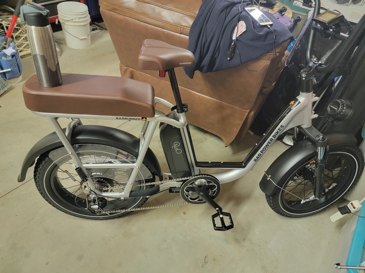 Rad Power Bikes Rad runner electric cargo bike rear (e.g. longtail)