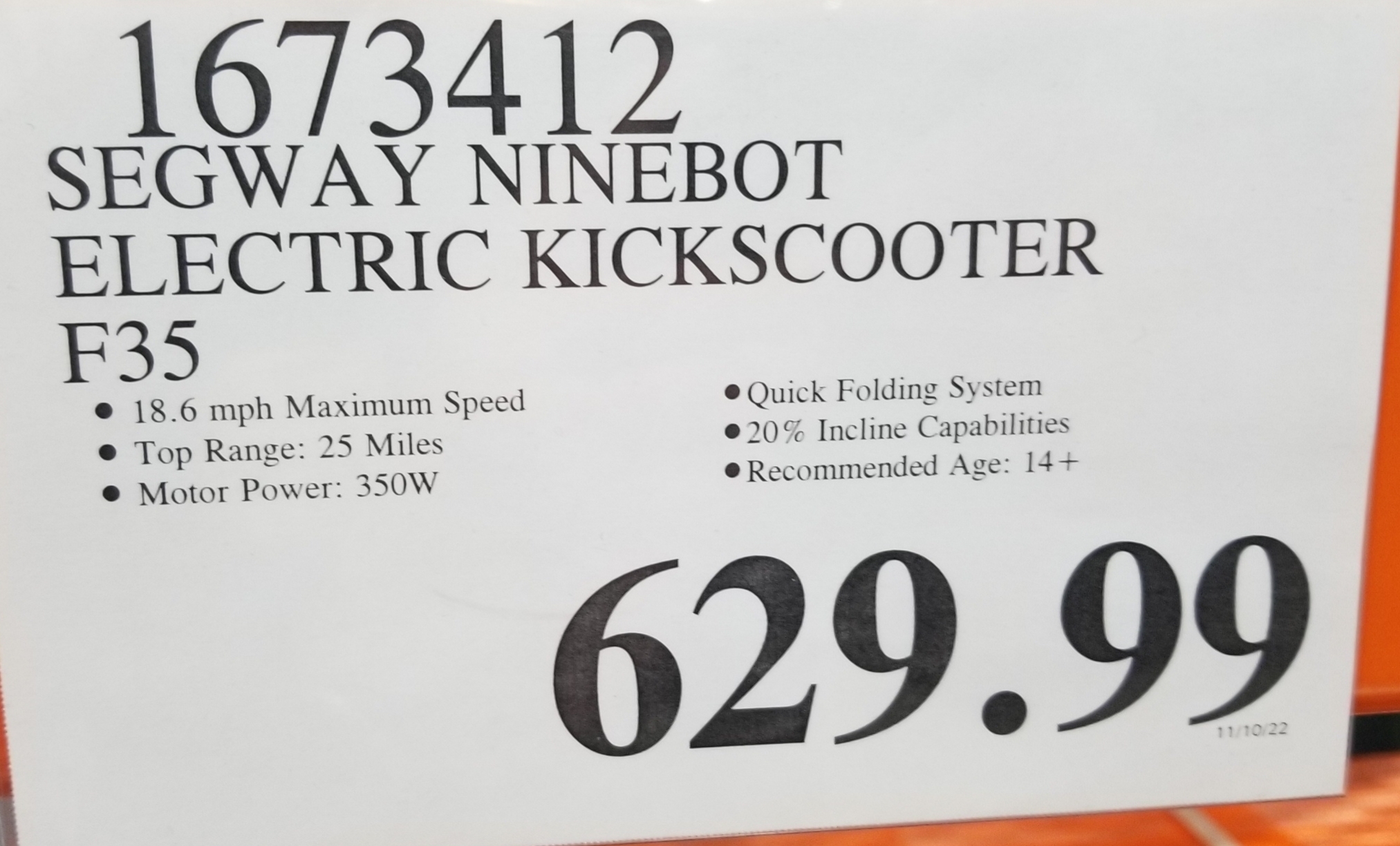 2022 Segway Ninebot F35 e-scooter
