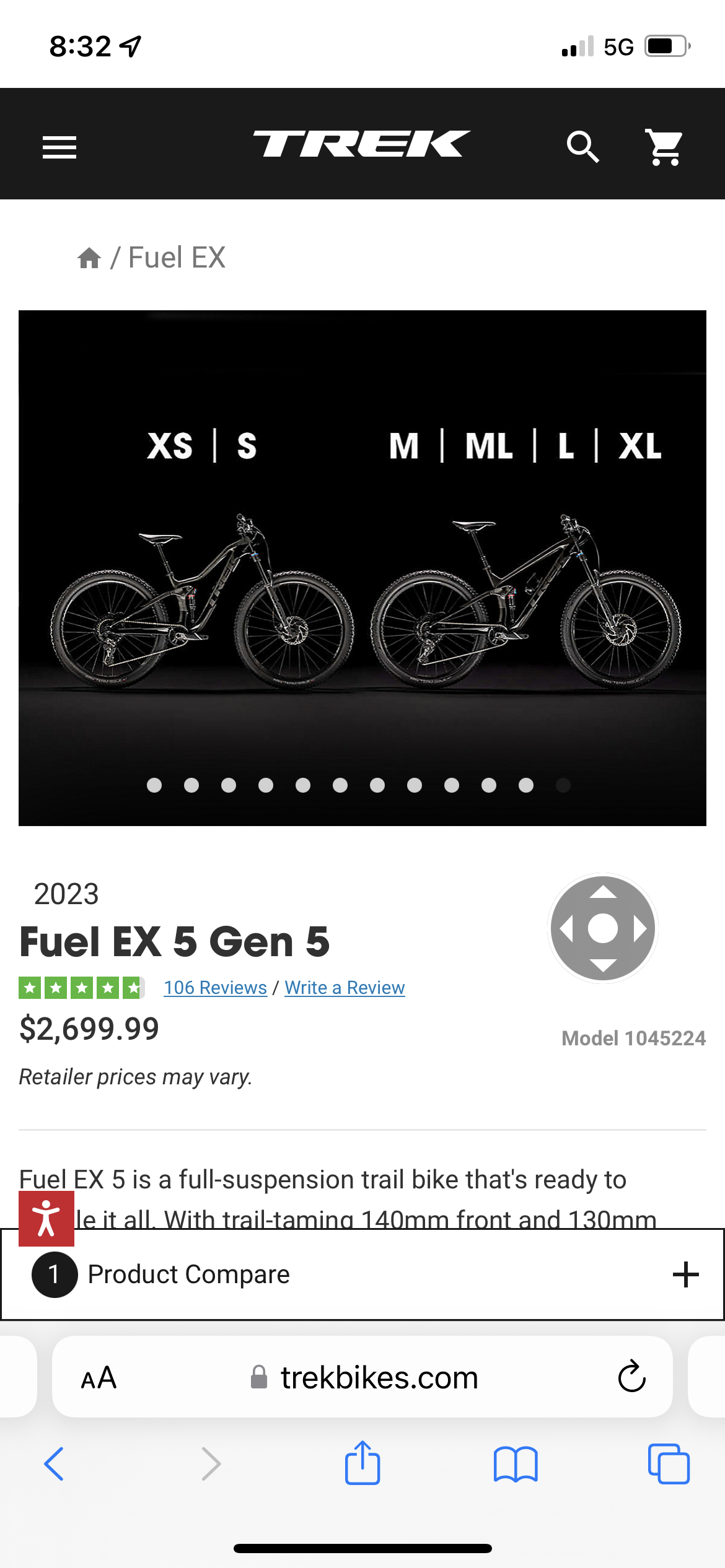 2022 Trek Fuel ex gen 5