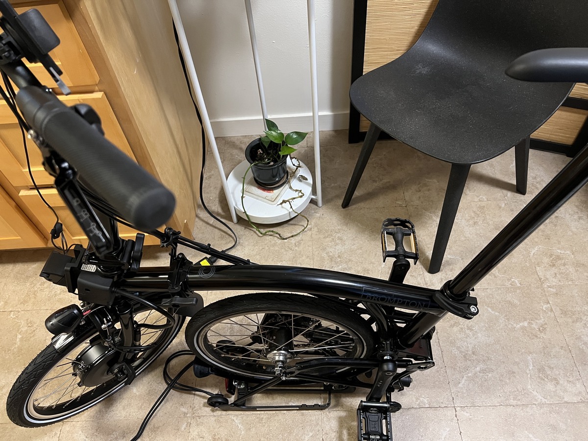 2022 Brompton Bicycle C Line Electric Mid Height Handlebars