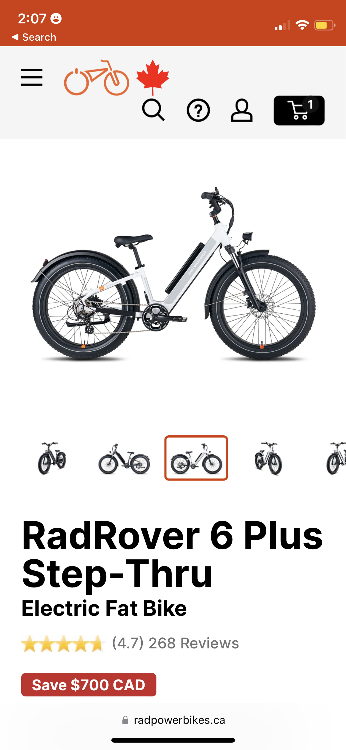 2022 Rad Power Bikes Radrover 6 plus Step Thru