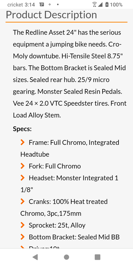 2022 Redline 24 INCH REDLINE Asset