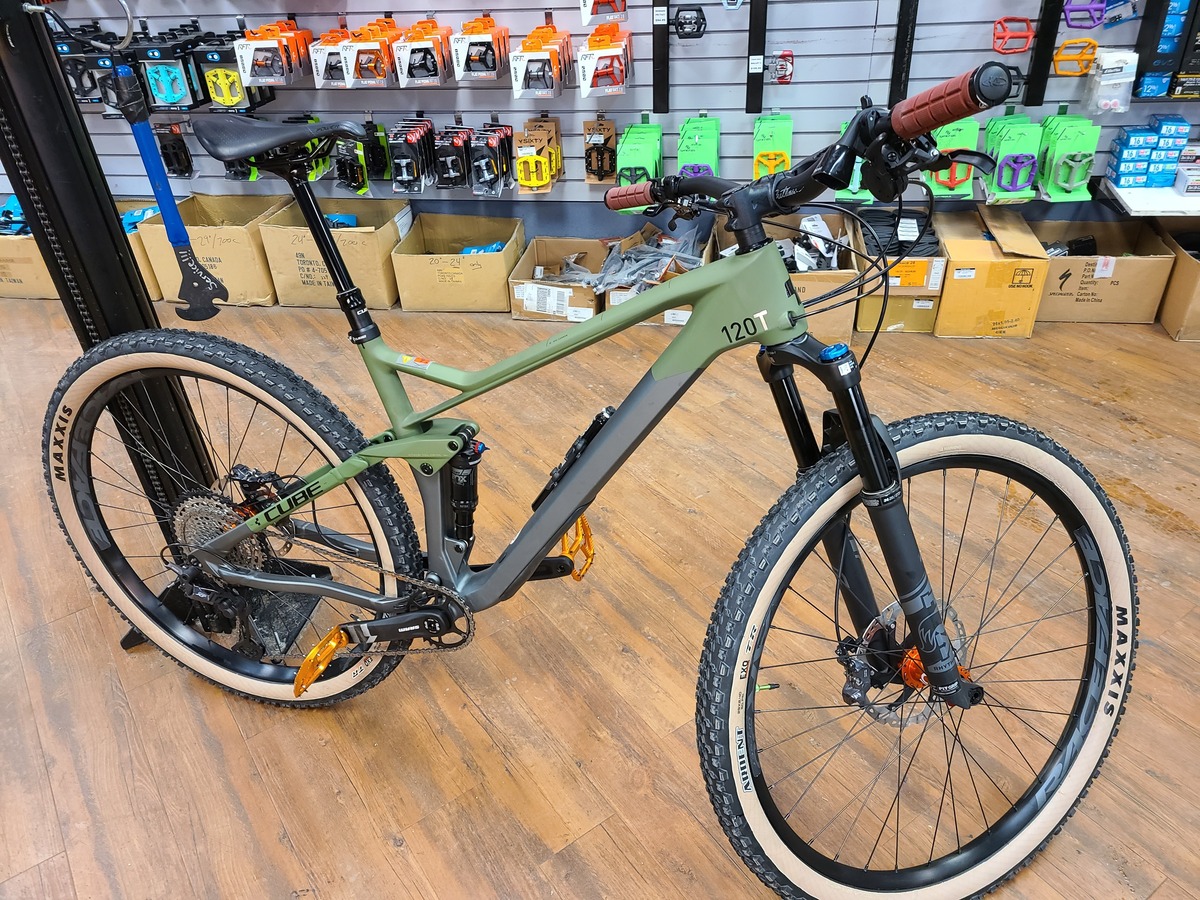 2022 Cube Stereo 120 HPC TM Large Flash Olive