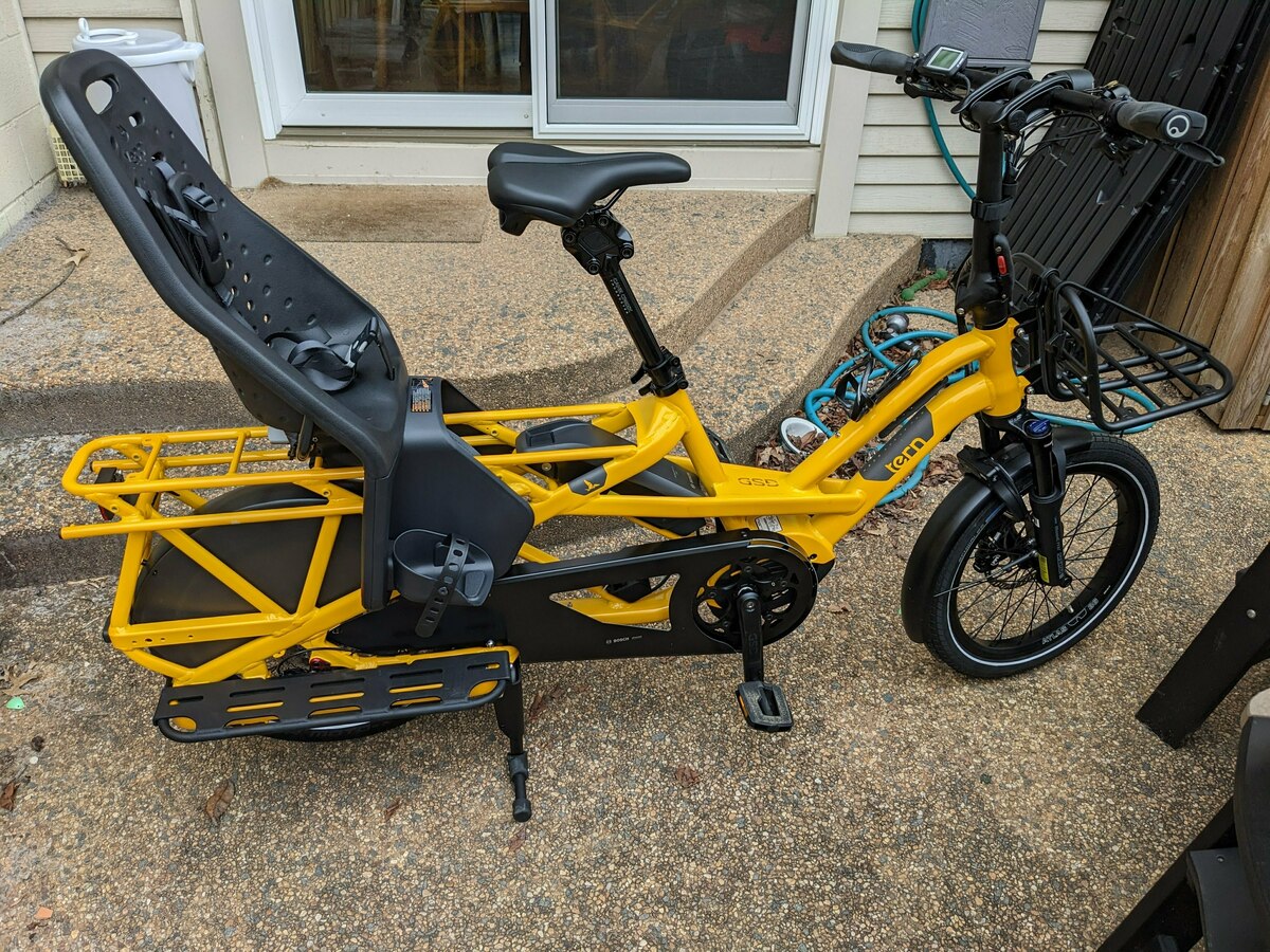 2022 Tern GSD S10 LX cargo bike rear (e.g. longtail)