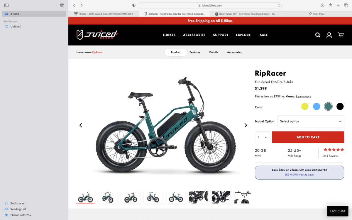 2022 Juiced Bikes Rip Racer