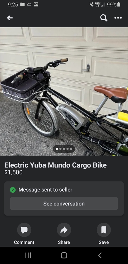 Yuba Mundo classic cargo bike rear