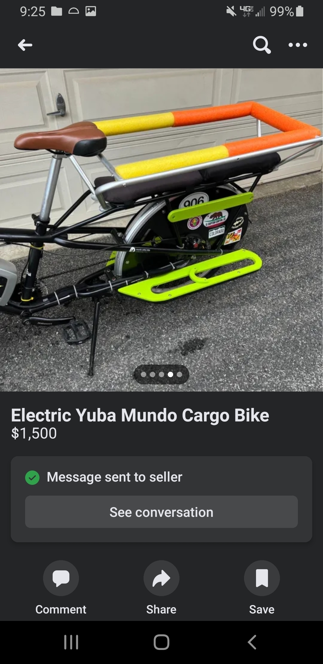 Yuba Mundo classic cargo bike rear