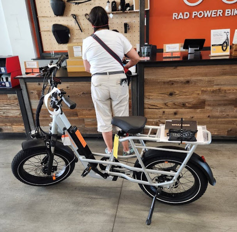 2023 Rad Power Bikes RadRunner 3 Plus - Silver cargo tricycle
