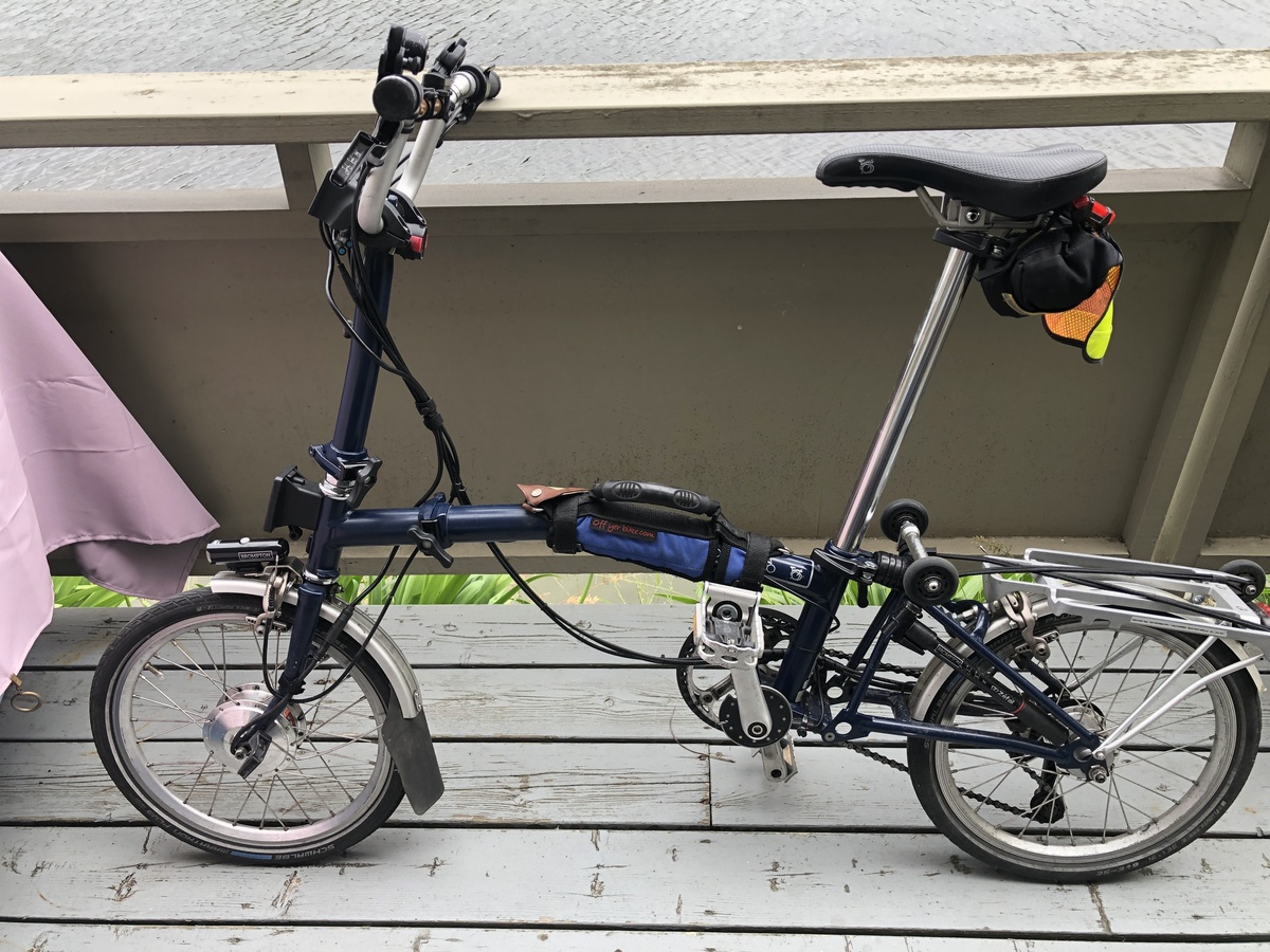 2010 Brompton Bicycle C LINE 6speed, ROLLER RACK WITH DYNAM...