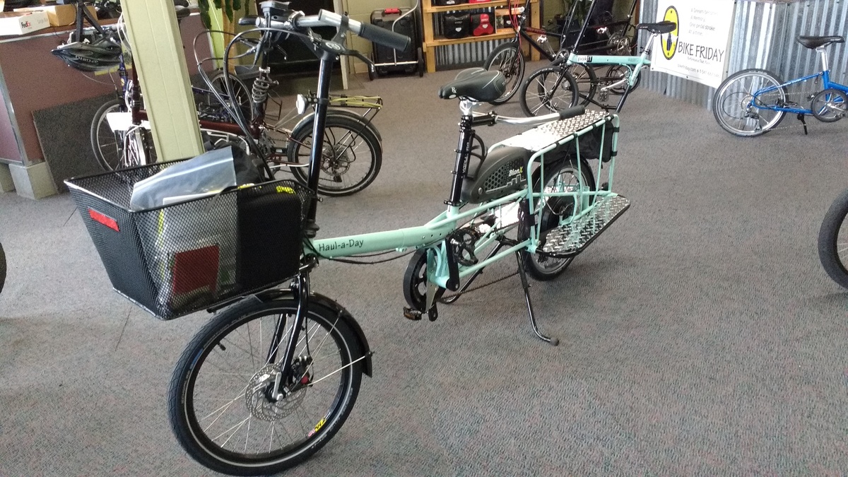 2016 Bike Friday Haul-a-Day cargo bike rear (e.g. longtail)