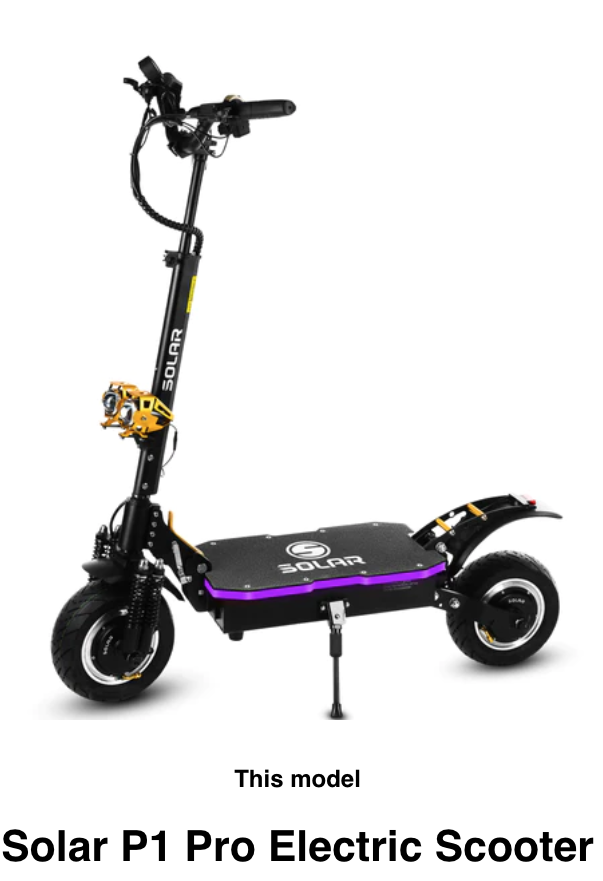 2023 Solar P1 Pro e-scooter