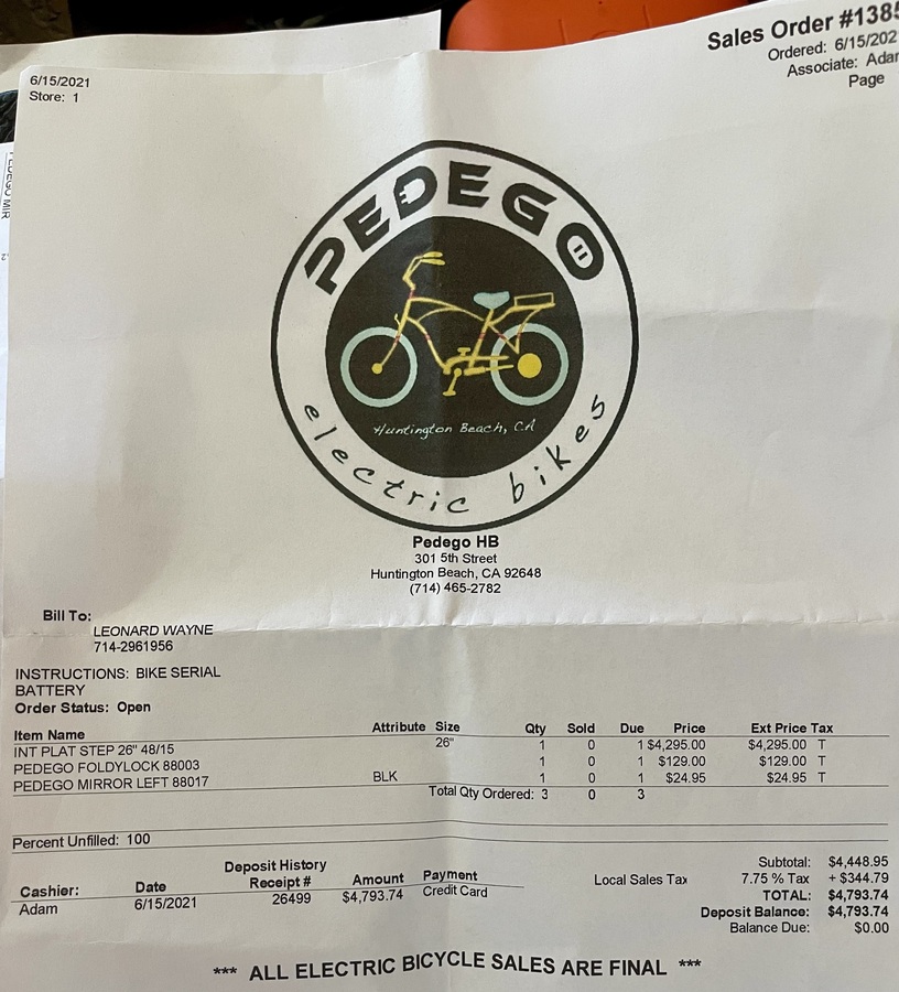 2022 Pedego Interceptor