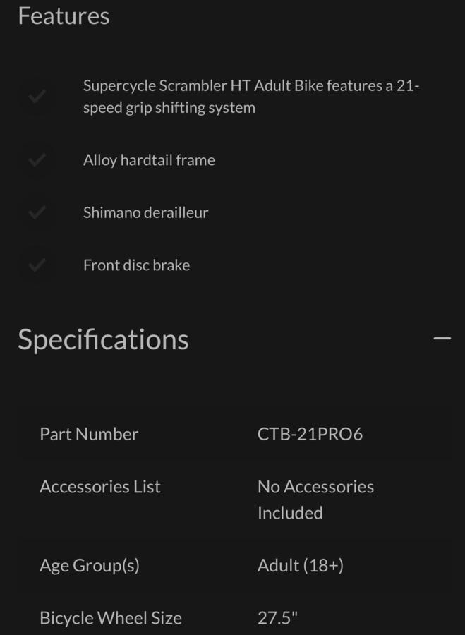 2023 Supercycle Scrambler Hard Tail 27.5