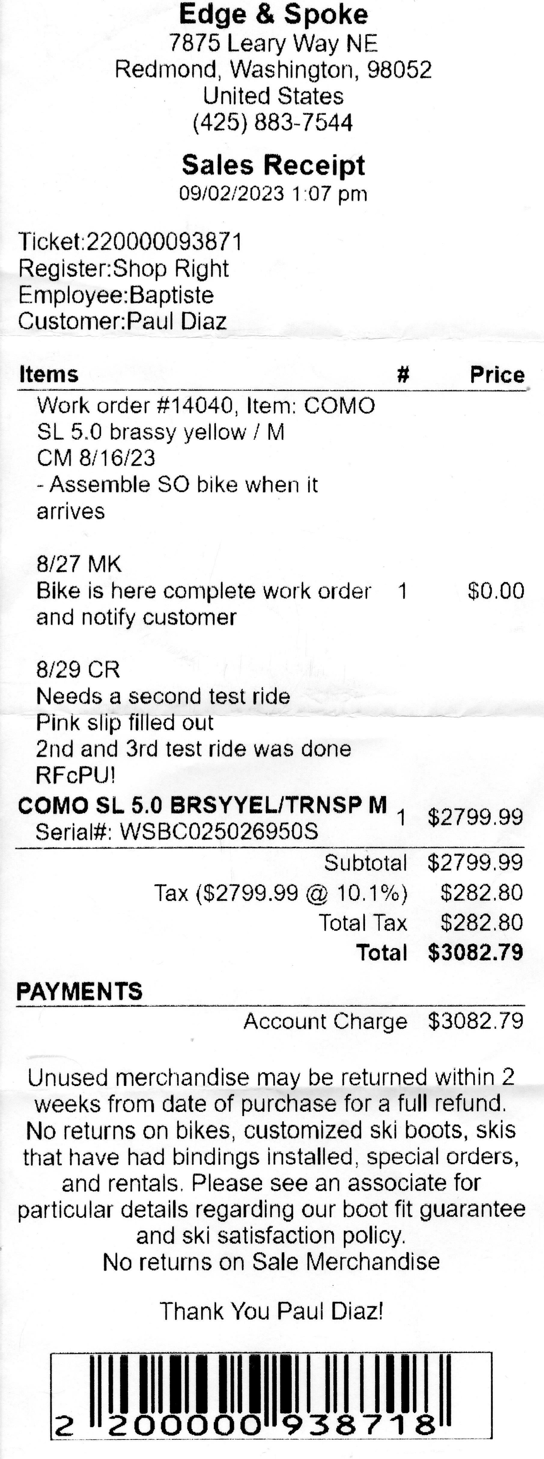 2023 Specialized COMO SL 5.0