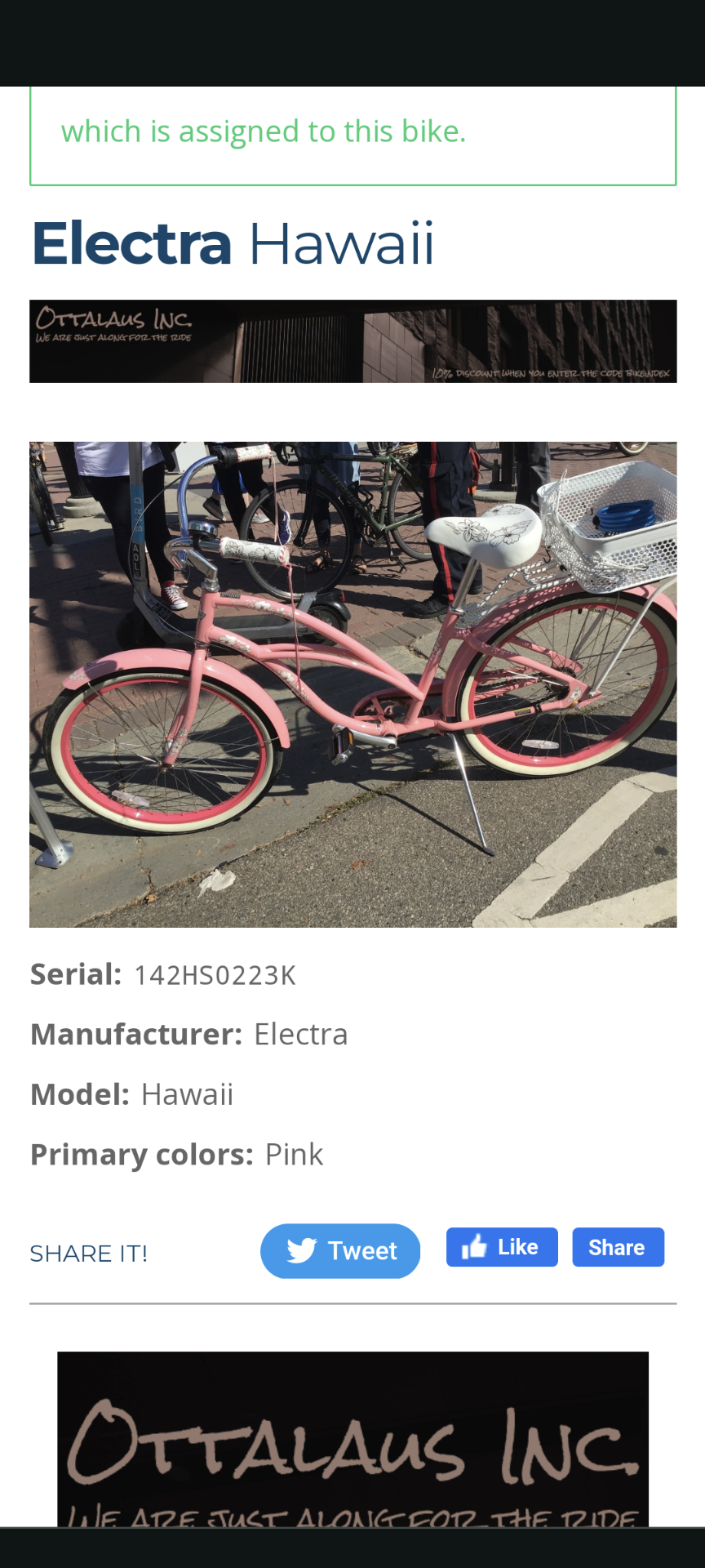 Stolen Electra Hawaii