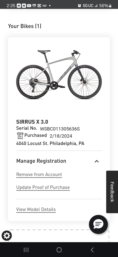 Stolen 2022 Specialized Sirrus X 3.0