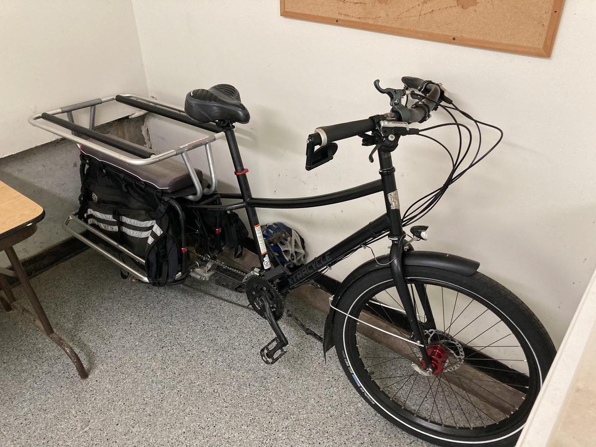 2015 Xtracycle cargo bike rear