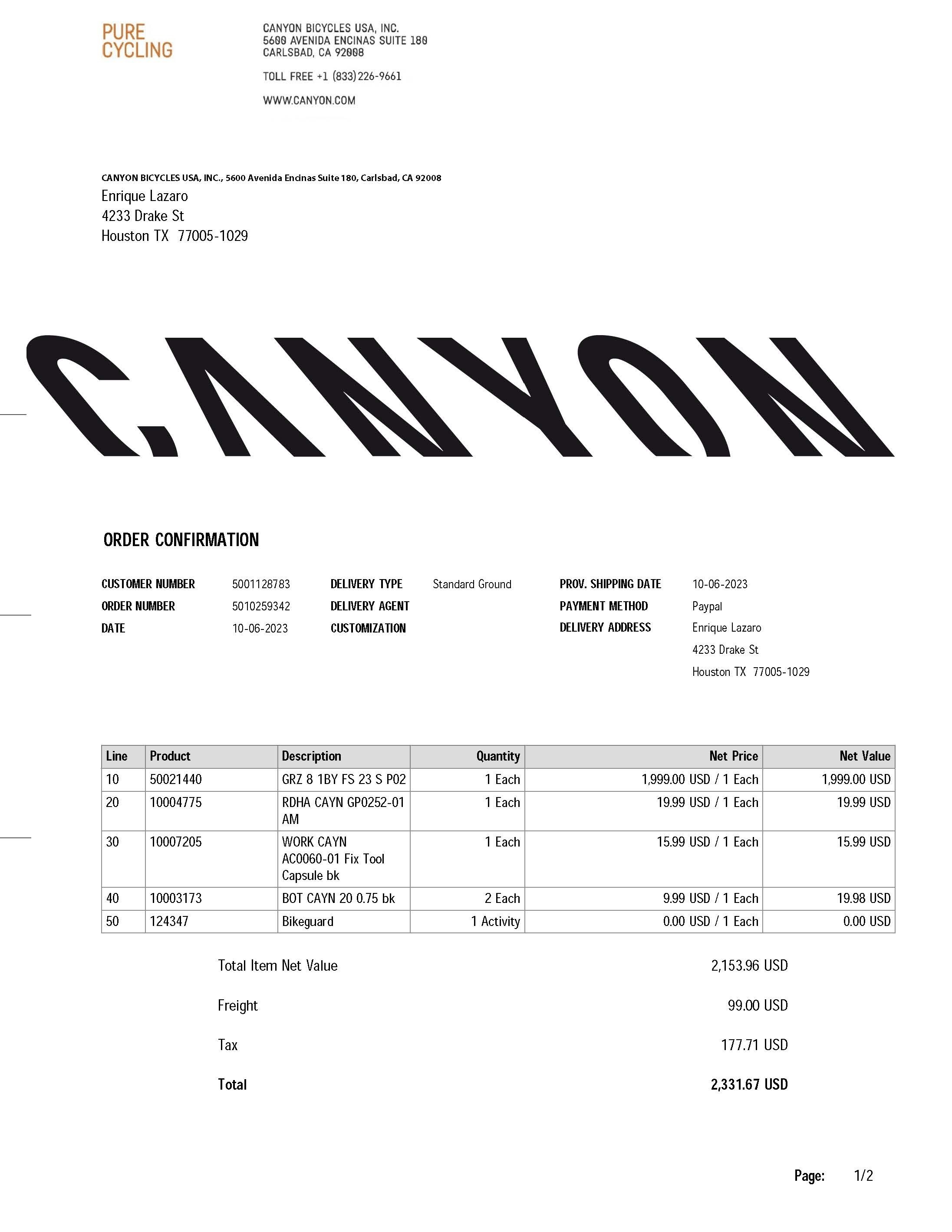 2023 Canyon bicycles Grizl 7 Suspension 1by Earl Grey (GRZ...