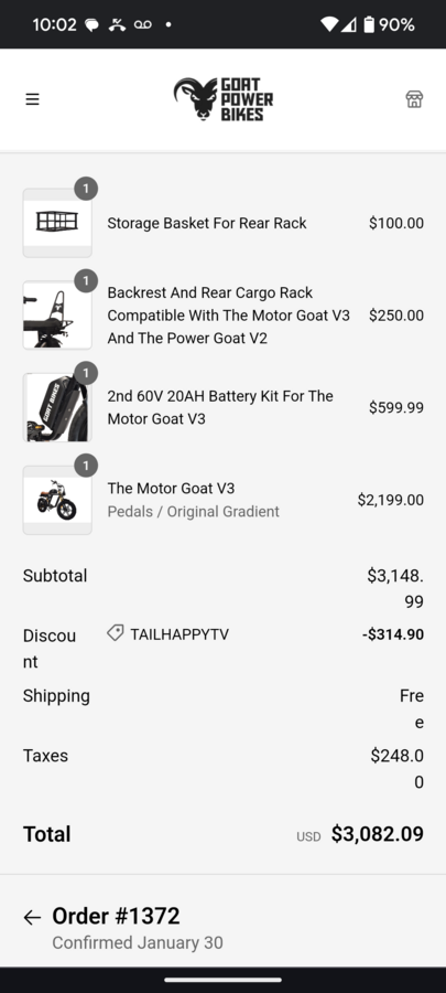 2024 Goat Power Bikes Motor Goat V3